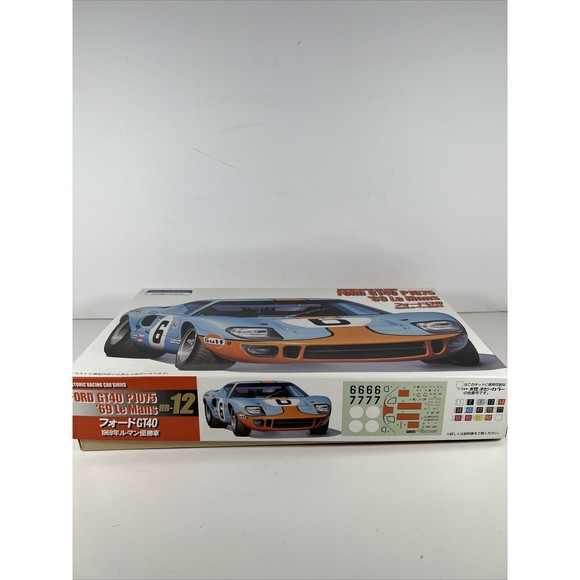 Fujimi | Toys | Fujimi 24 Ford Gt4 Gt40 P1075 69 1969 Lemans Race Car Model Kit Open As Is ...